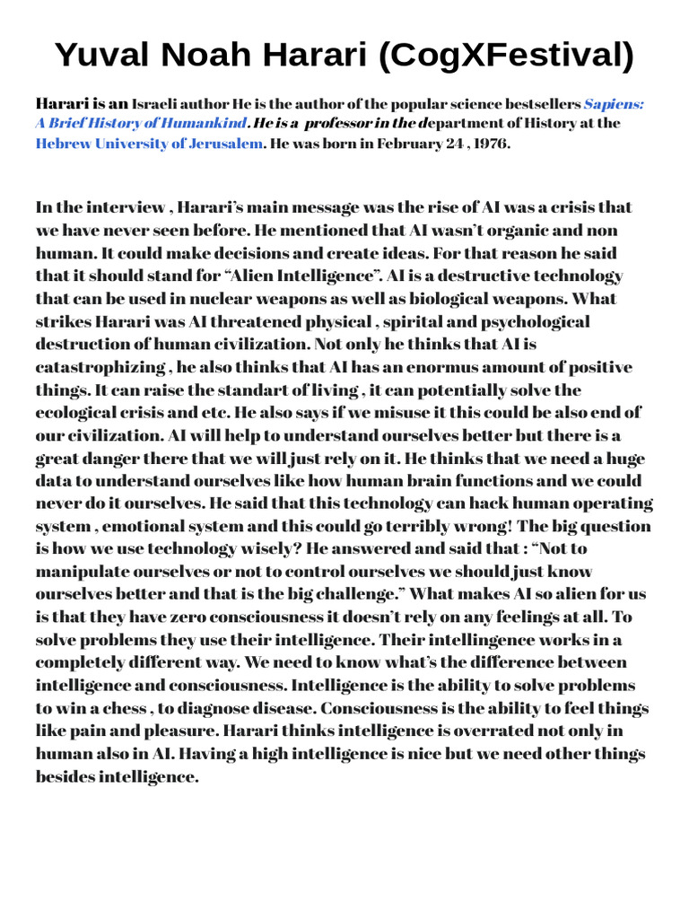 Yuval Noah Harari | PDF