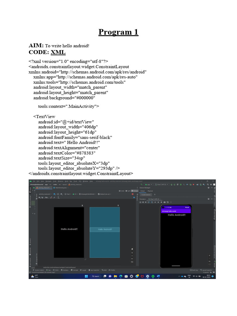 Android File Pdf Android Operating System Java Programming