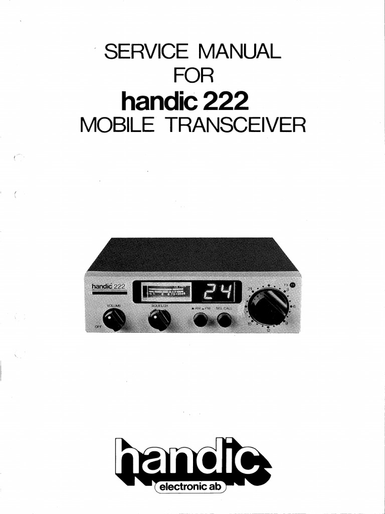 Service Manual Handic 222 | PDF