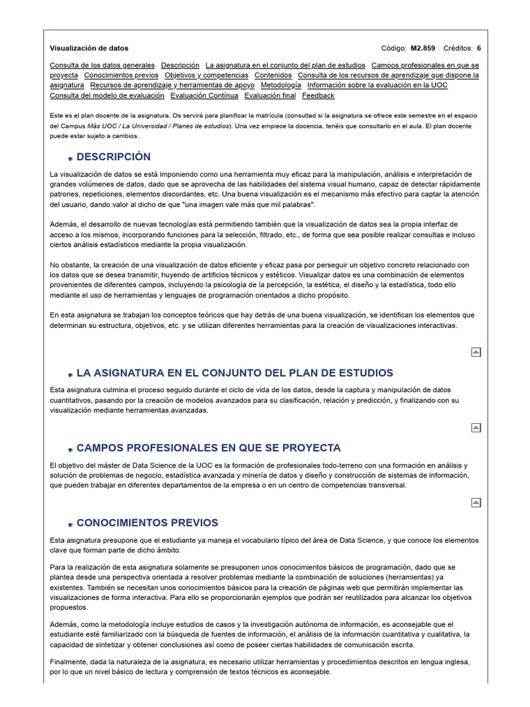 Plan de Estudio | PDF | Evaluación | Plan de estudios