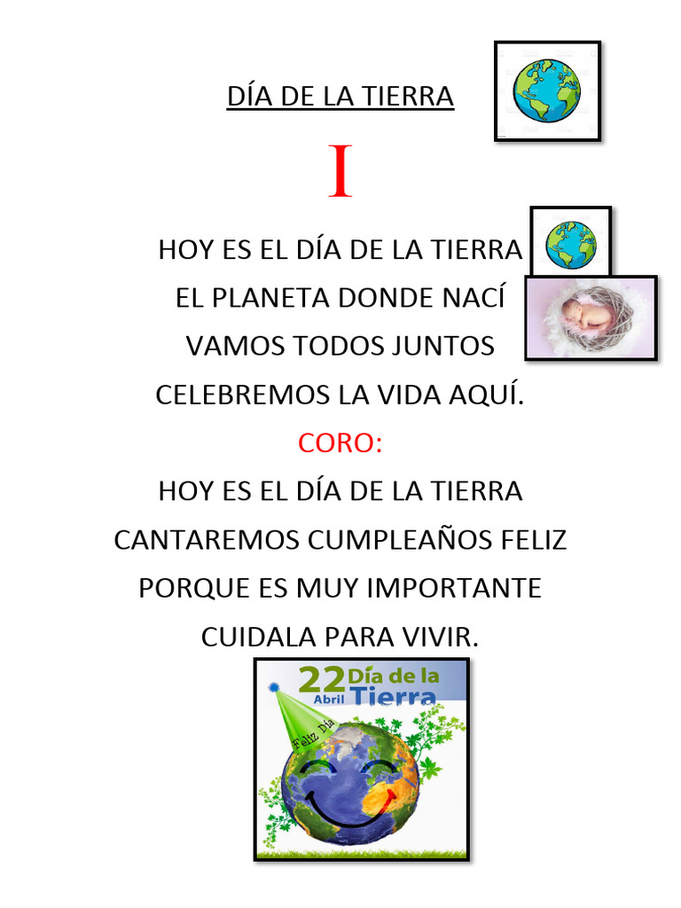 Día de La Tierra Canción | PDF | Ciencia y matemáticas