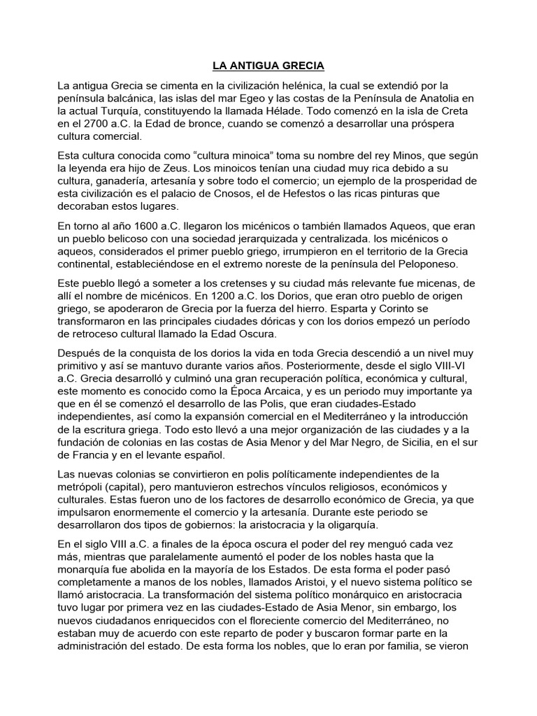 La Antigua Grecia | PDF | Antigua Grecia | Guerras Greco Persas