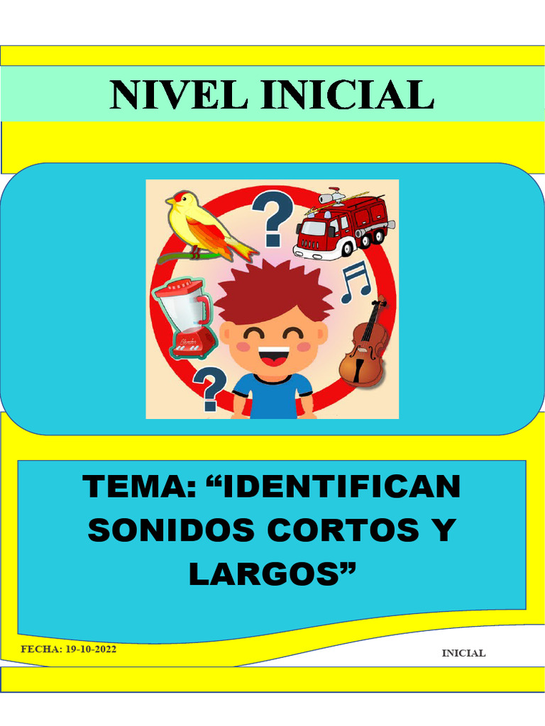 Sesion Sonidos Largos y Cortos Inicial | PDF | Evaluación | Aprendizaje