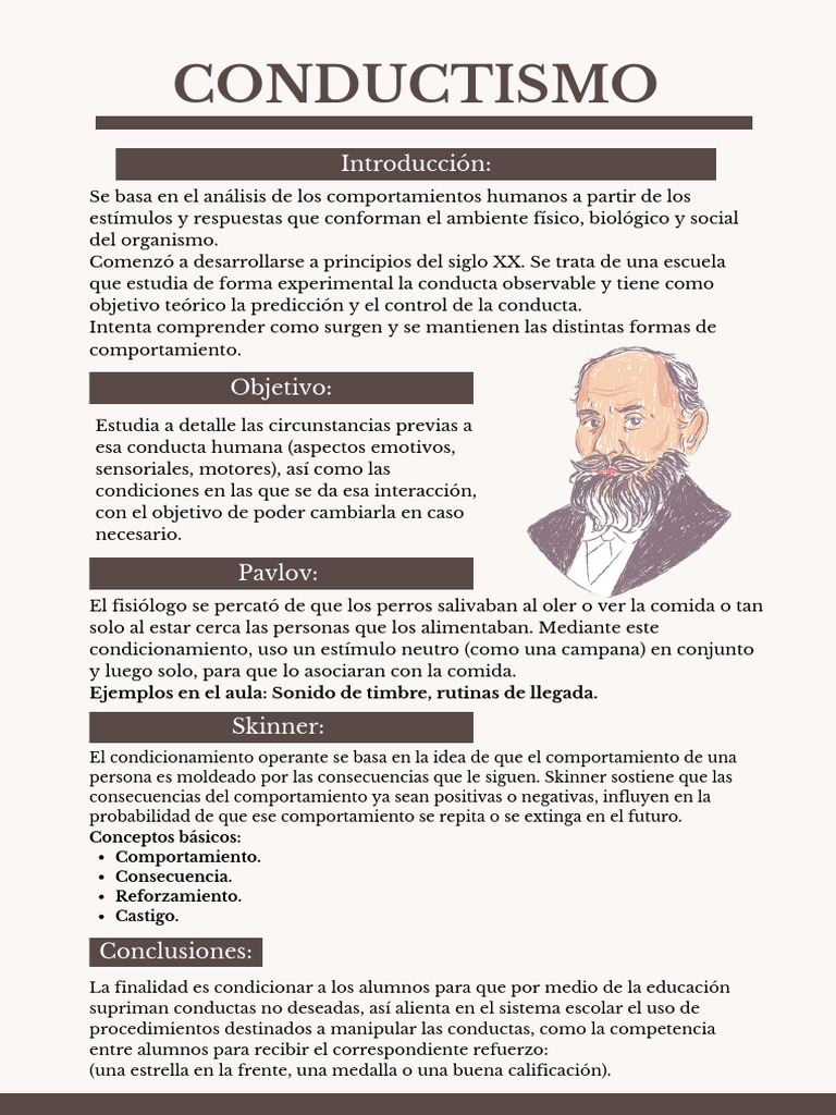 Infografía Del Conductismo | PDF