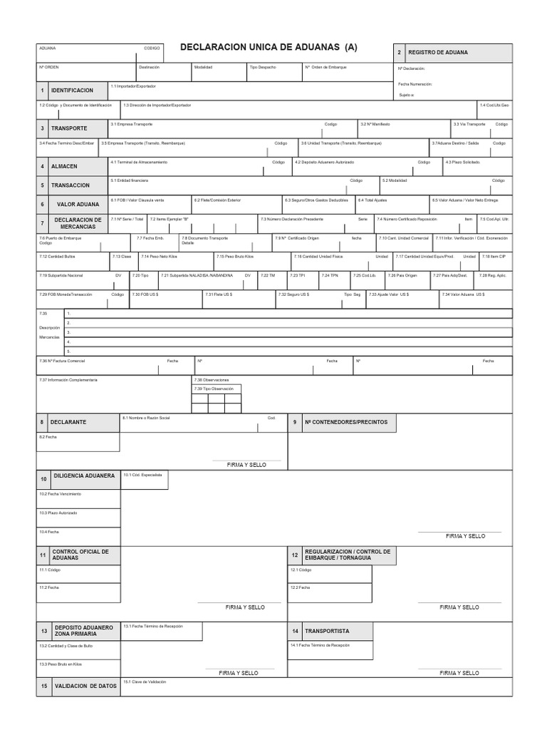 Formatos Dam | PDF | aduana | Economias