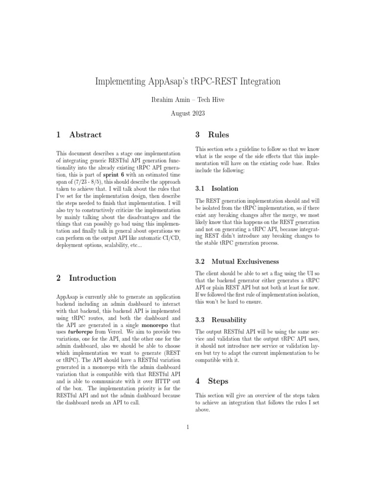 Implementing AppAsap TRPC REST Integration-14 2 | PDF ...