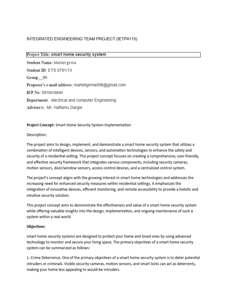 Individual Project | PDF | Security Alarm | Computer Security