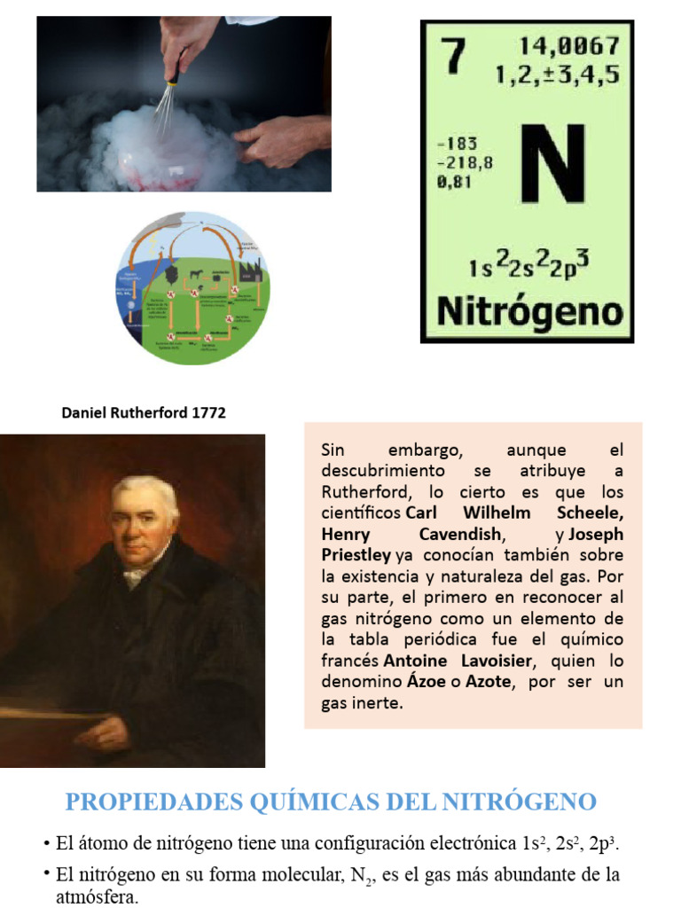 Presentacion Del Nitrogeno | PDF | Nitrógeno | Química