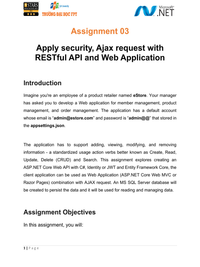 Assignment - 03 - Security, Ajax With RESTful API | PDF | World Wide ...