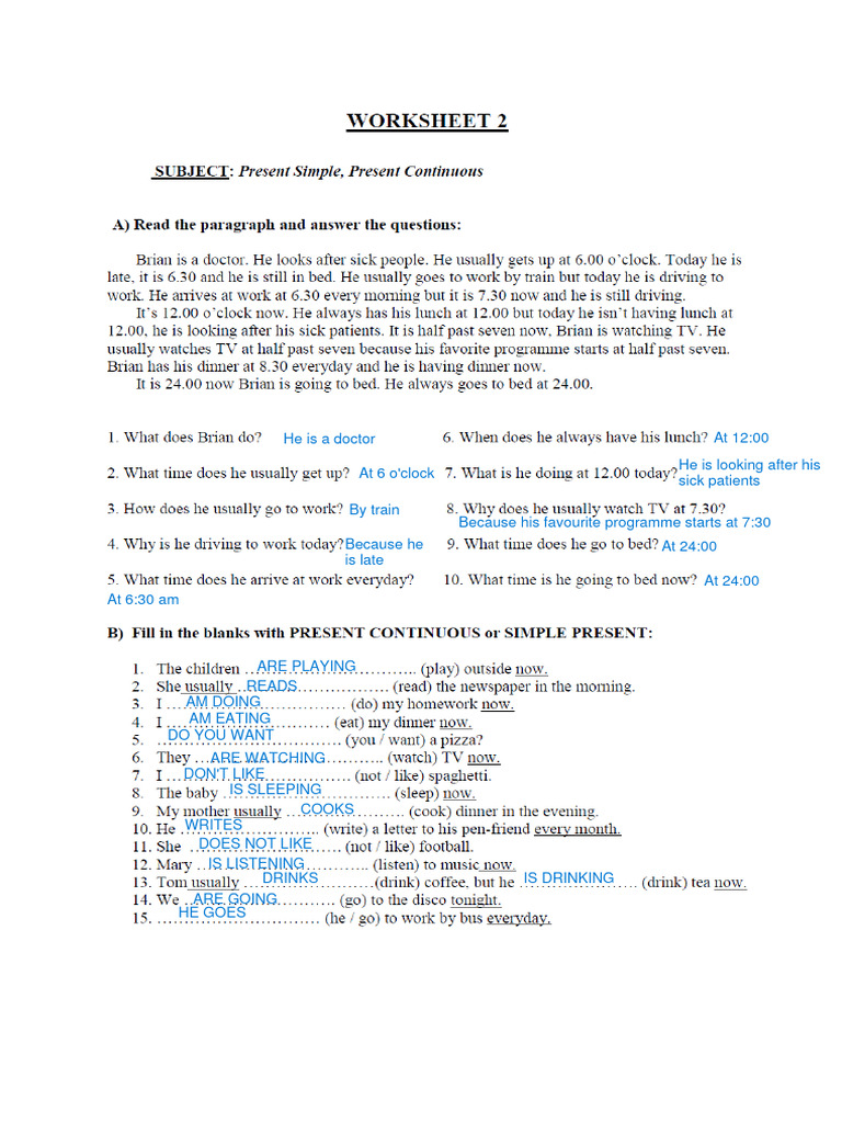 Worksheet 2 | PDF