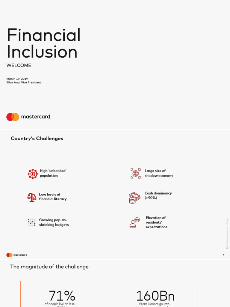 FinancialinclusionOverview MasterCard | PDF | Debit Card | Financial ...