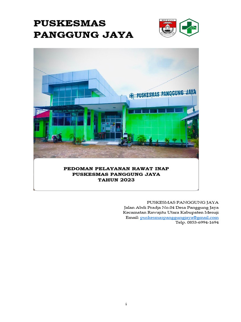 1.PEDOMAN PELAYANAN RAWAT INAP PUSKESMAS PANGGUNG JAYA - | PDF