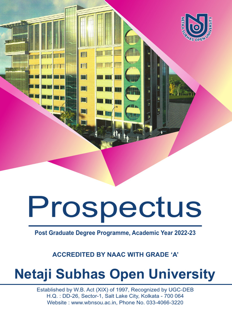 NSOU PG Prospectus AY 2022 23 | PDF | Mathematical Analysis | Equations