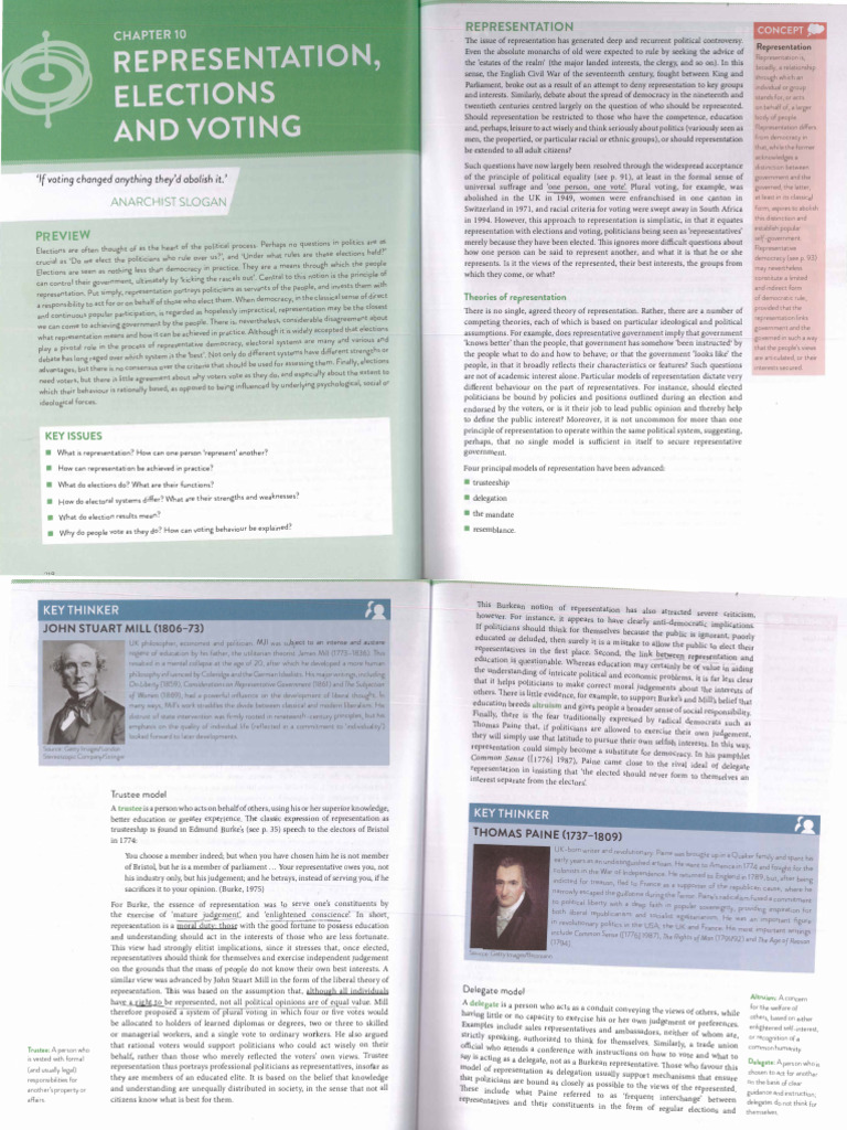 Chapter 10 Representation Elections and Voting-2 | PDF | Suffrage ...