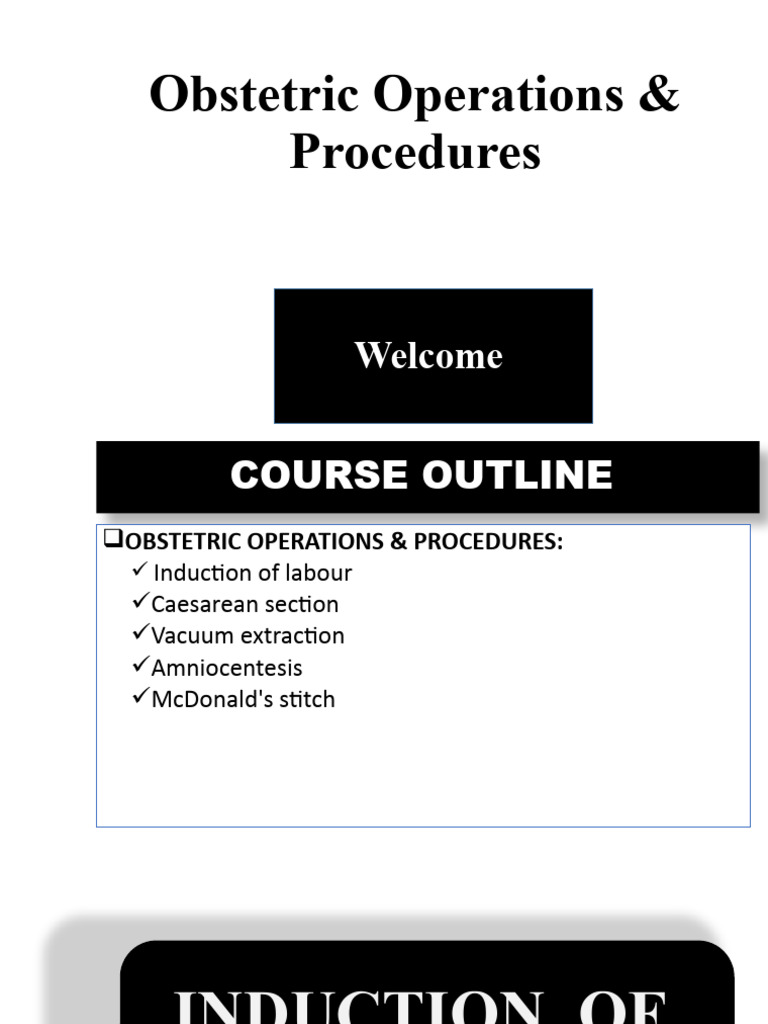Obstetric Operations & Procedures2 | PDF | Childbirth | Caesarean Section