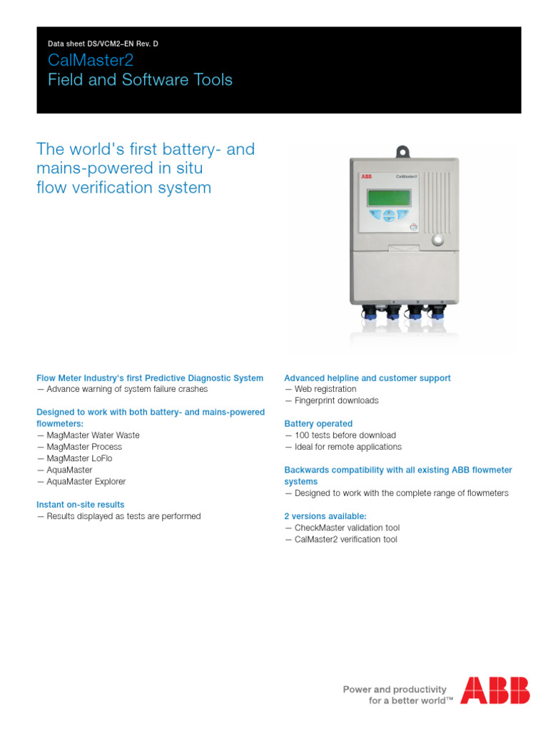 CalMaster2 Field and Software Tools. The World's First Battery - and ... CalMaster2 Field and Software Tools. The World's First Battery - and ...