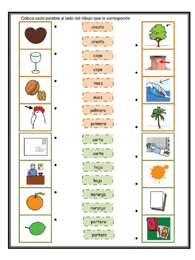 Fichas de Homofonos | PDF