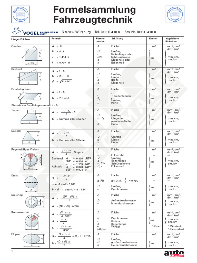 Formelsammlung Mathematik Pdf Formelsammlungen / Mathe/Physik