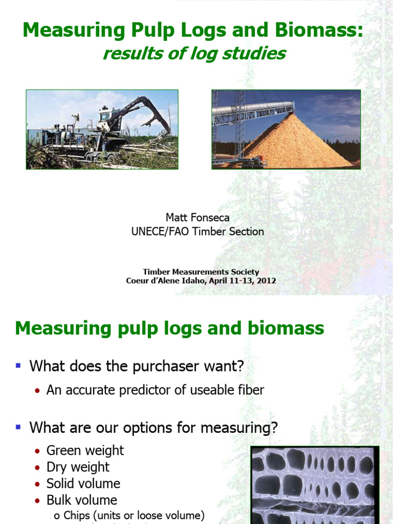 Measuring Pulp Logs | PDF | Wood | Spruce