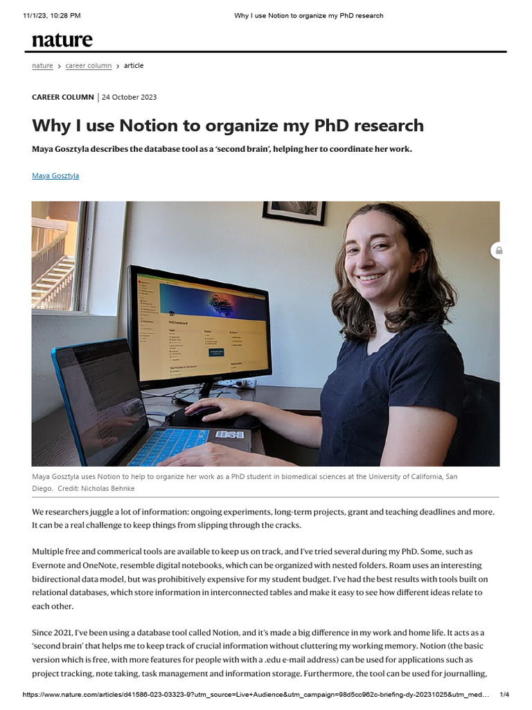 Why I Use Notion To Organize My PHD Research | PDF | Tag (Metadata ...