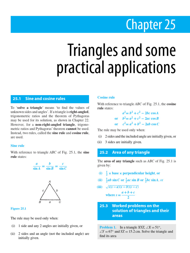 Triangles and Practical Applications | PDF | Trigonometric Functions ...