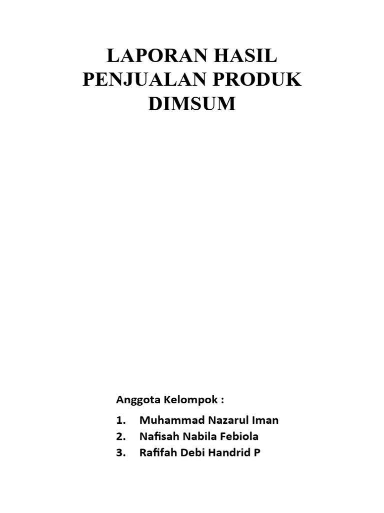 Proposal Dimsum | PDF