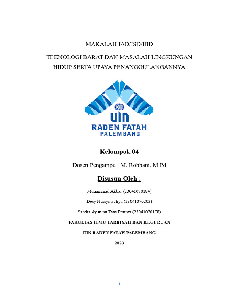 Iad Isd Ibd Kelompok 4 | PDF