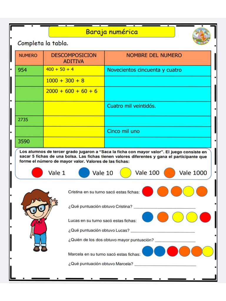 Valor Posicional y Reloj | PDF