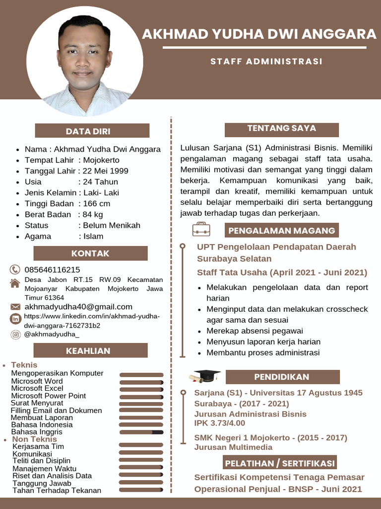 CV Staff Administrasi | PDF