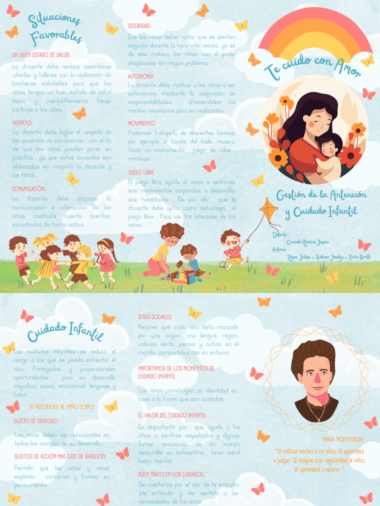 Tríptico Acerca de Los Cuidados Infantiles | Descargar gratis PDF ...