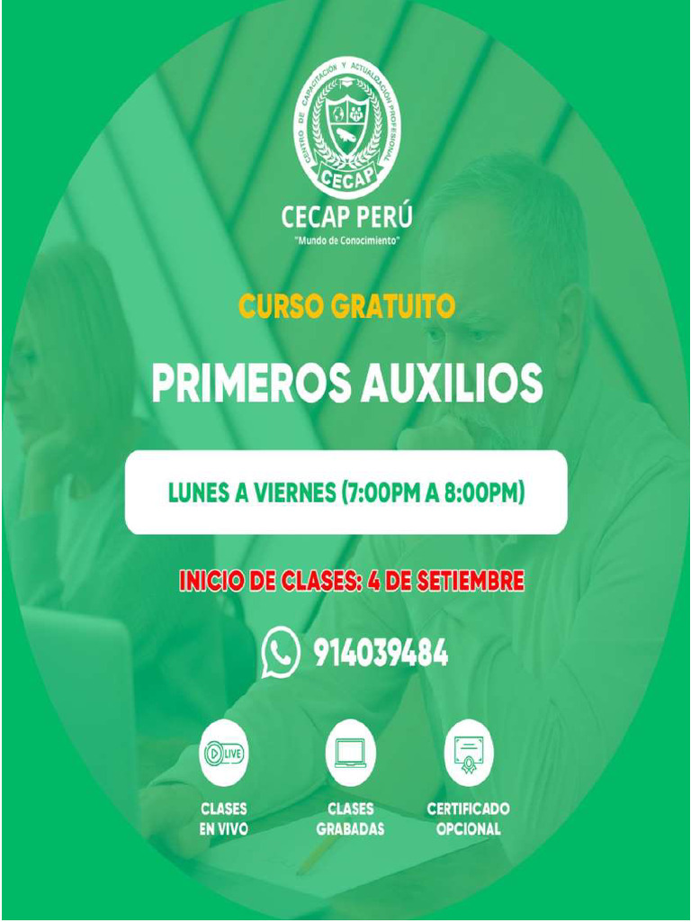 Personas Aptas Primeros Auxilios - Cecap Perú | PDF
