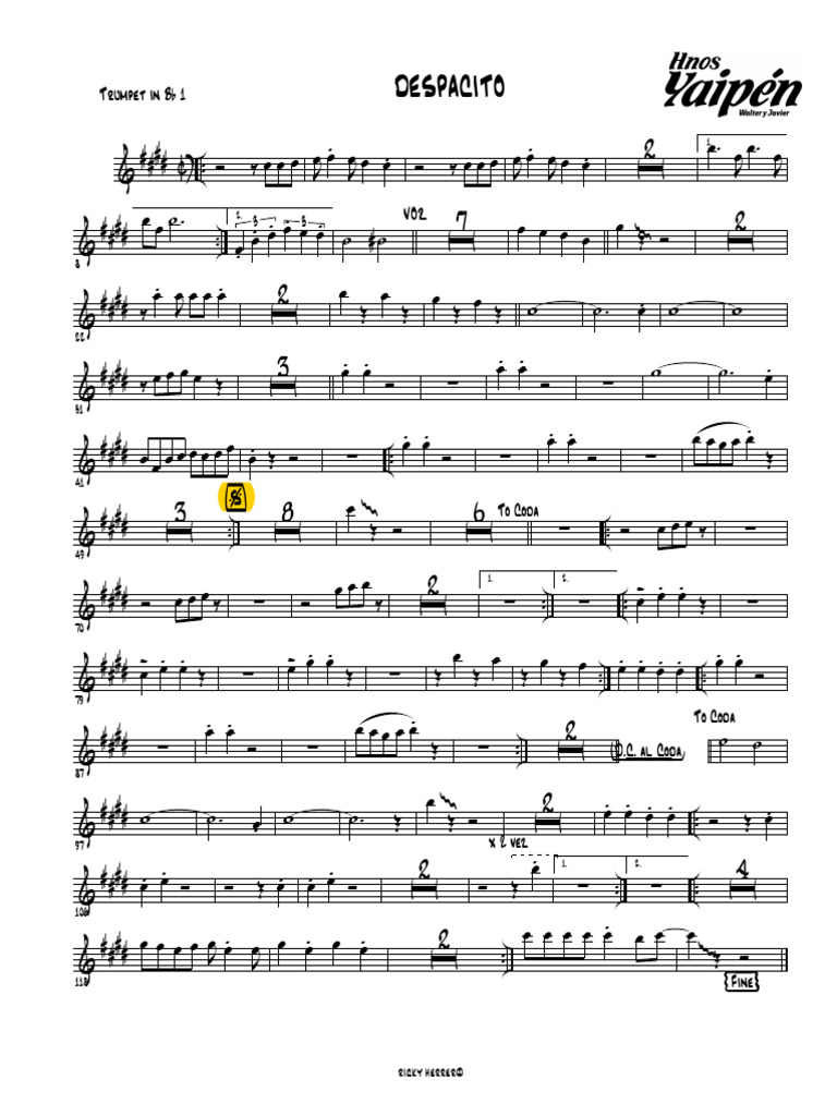 Hmnos Yaipen - Despacito | PDF