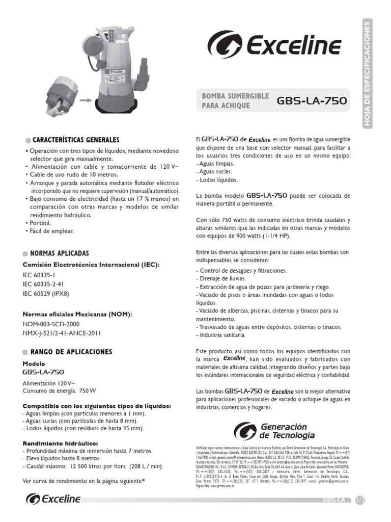 He Gbs Lab 750 GD He MX v1 Finalai | PDF | Agua | Conector eléctrico