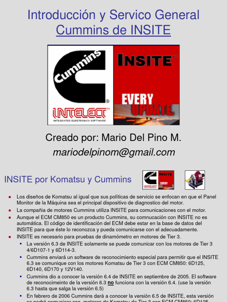 Insite Cummins | PDF | Contraseña | Archivo de computadora