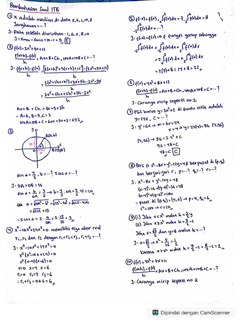 Pembahasan Soal ITB | PDF