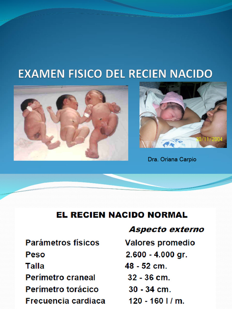 Examen Fisico Del Recien Nacido Zoom | Descargar gratis PDF | Labios | Anatomía