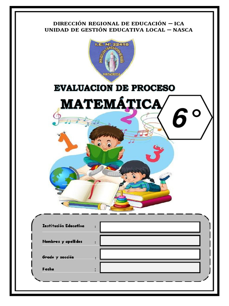 Evaluación Matemática - 6 | PDF