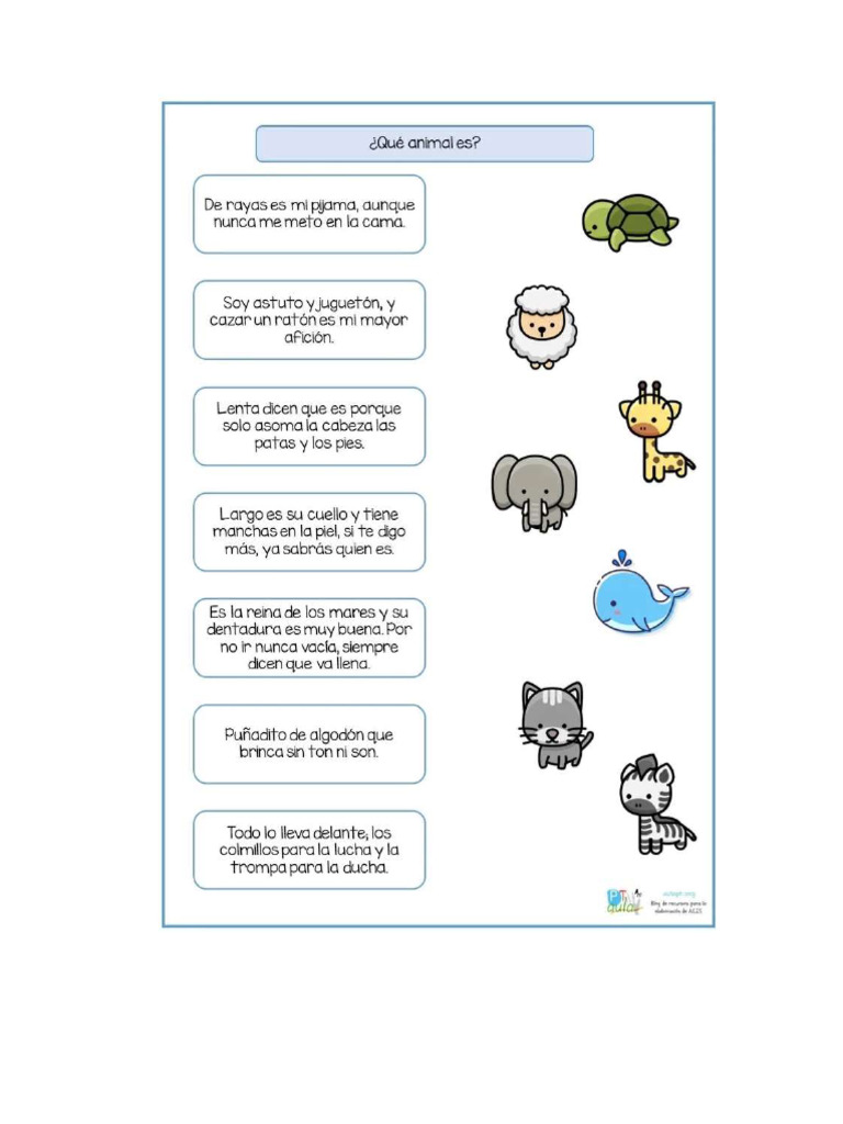 Adivinanzas Animales | PDF