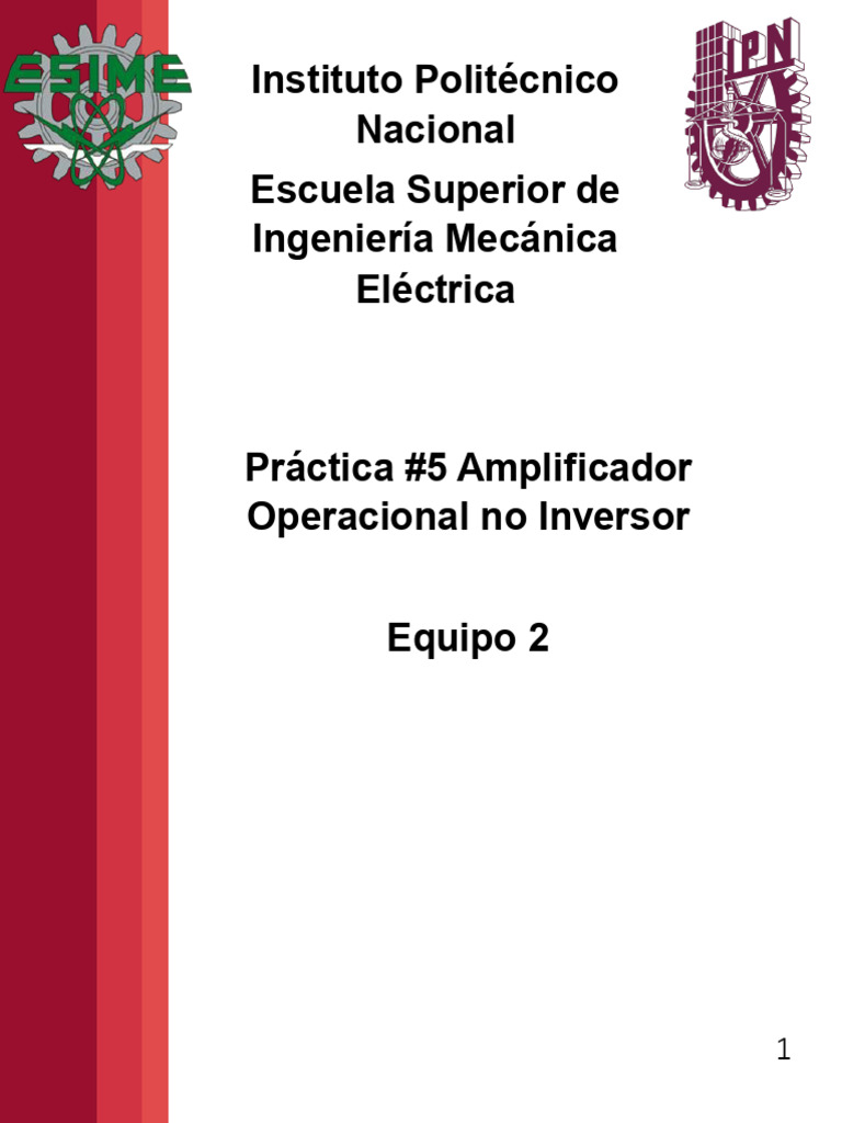Prac5 Eq2 5am4 | PDF | Amplificador operacional | Amplificador