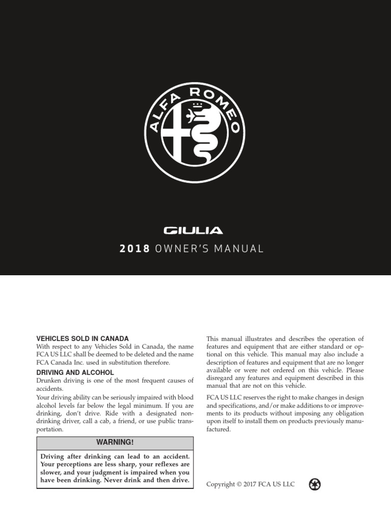 Manual Propietario Alfa Romeo Giulia | PDF | Vehicles | Motor Vehicle
