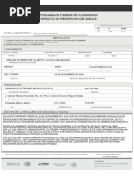 Formato de Recepcion de Quejas. PROFECO | PDF