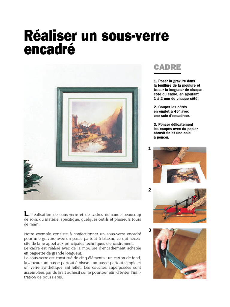 Réalisation d'un sous-verre encadré | PDF | Papier | Processus industriels