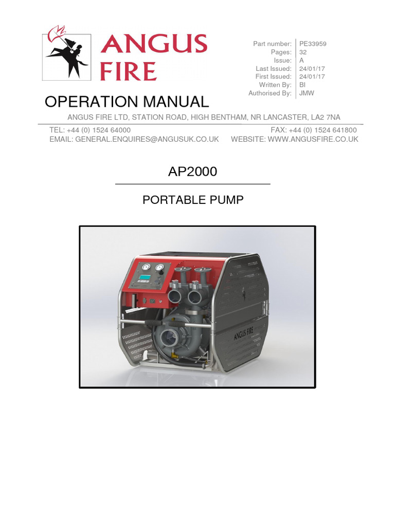 PE33959 - AP2000 Pump OM - A | PDF | Pump | Machines