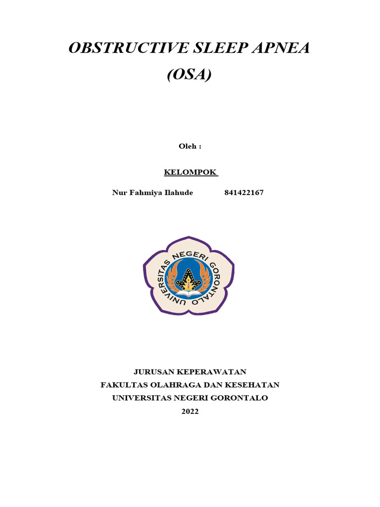 Kelompok 4 (Obstructive Sleep Apnea) | PDF