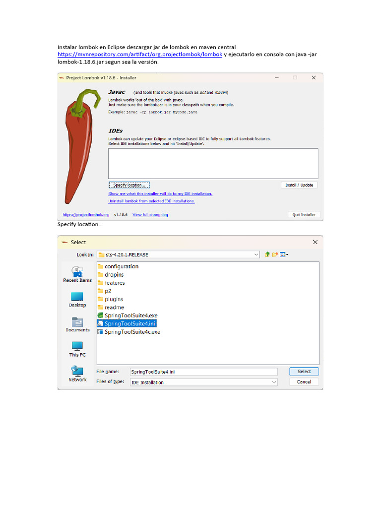 Instalar Lombok en Eclipse | PDF