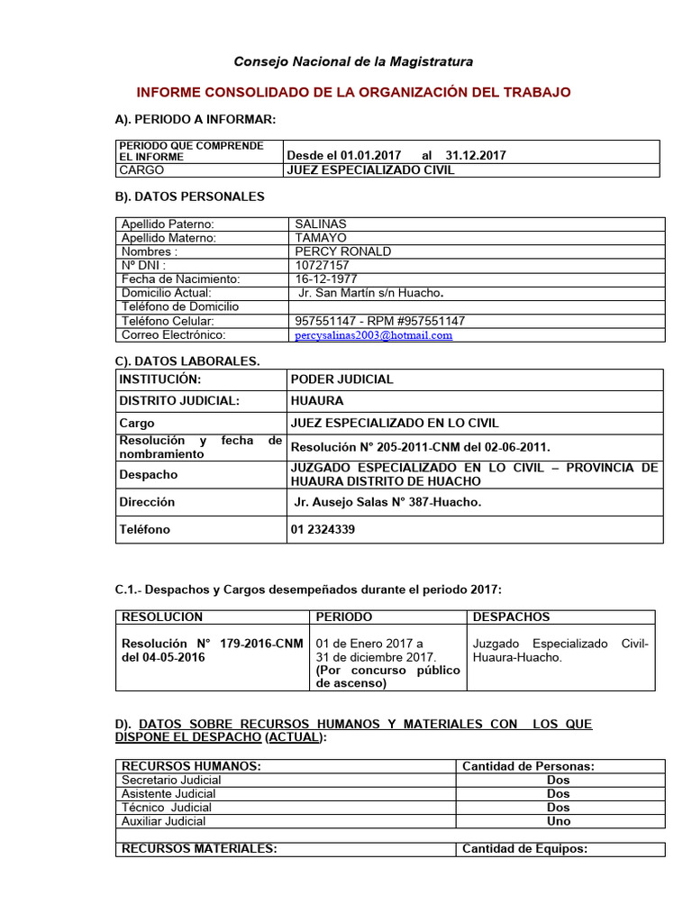 Informe Modelo 2 | PDF | Ley procesal | Jurisdicción