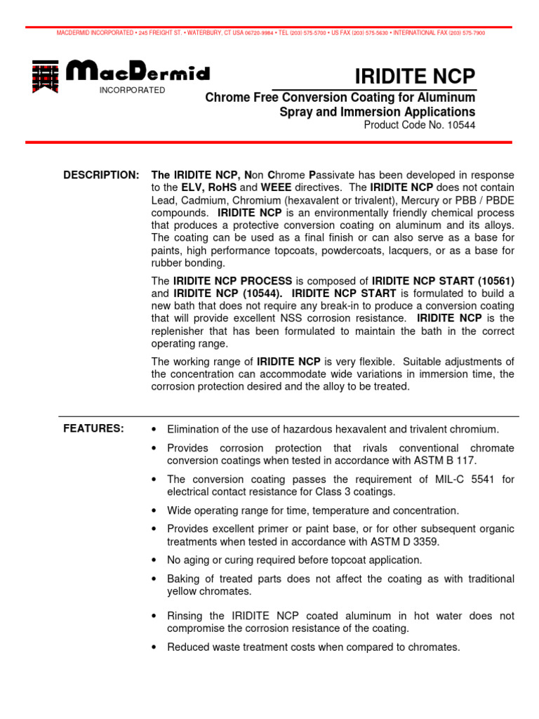 Iridite NCP | PDF | Titration | Chemistry