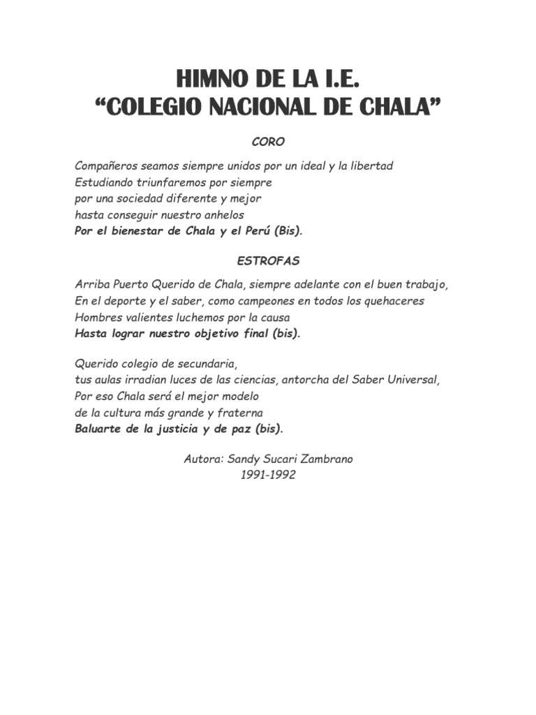 Himno Hortencia Pardo Mancebo - 031720 | PDF Himno Hortencia Pardo Mancebo - 031720 | PDF