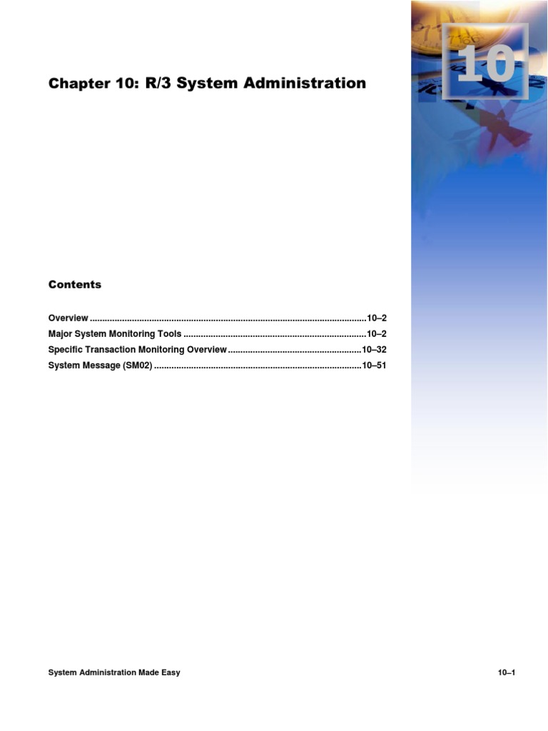 R3 System Admin Pdf Database Transaction Information Technology