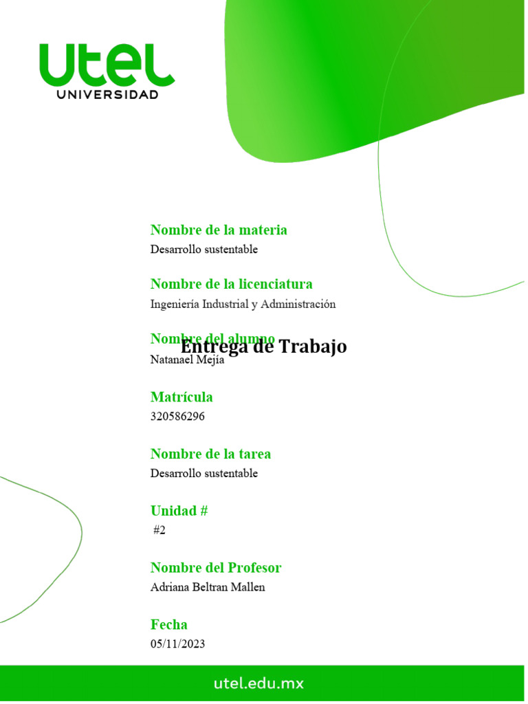 Desarrollo Sustentable Pdf Desarrollo Sostenible Sustentabilidad